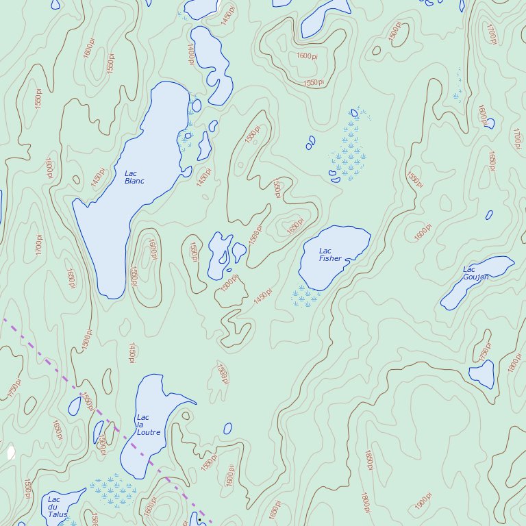 Lac Manouane, QC (031O09 Toporama) Map by Natural Resources Canada ...