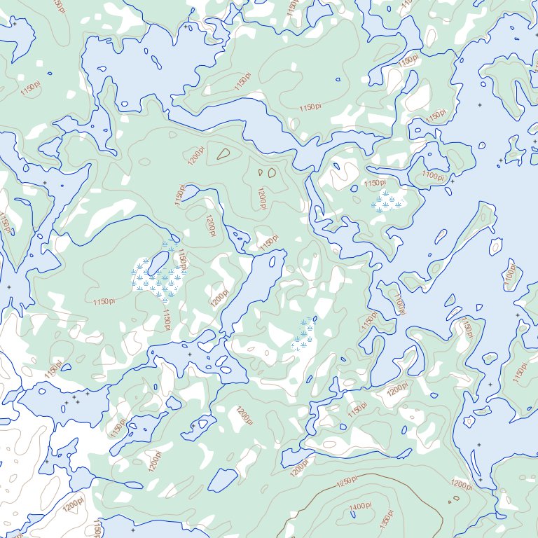 Lac Michaux, QC (032P13 Toporama) Map by Natural Resources Canada ...