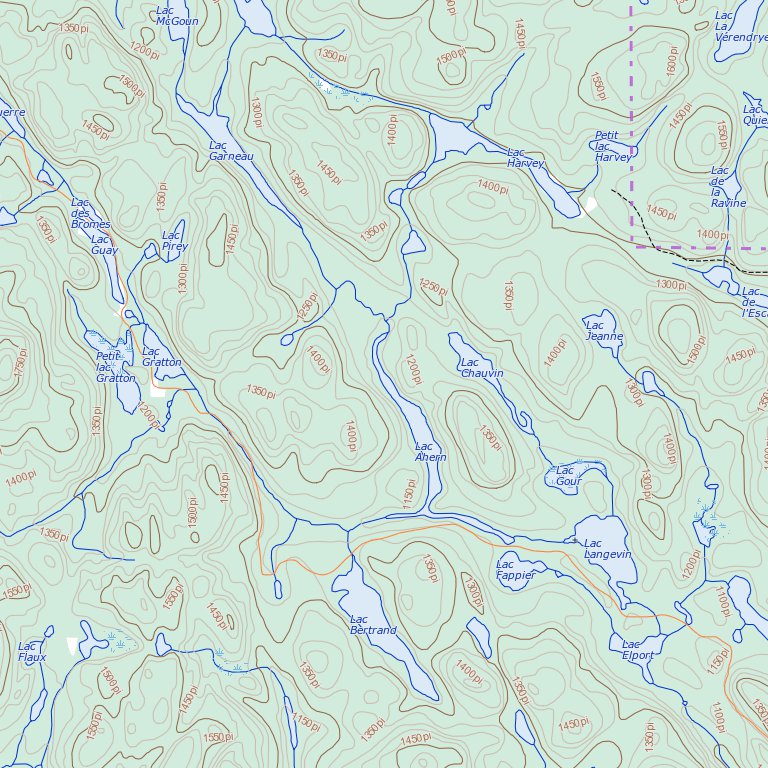 Lac-Nominingue, QC (031J06 Toporama) Map by Natural Resources Canada ...