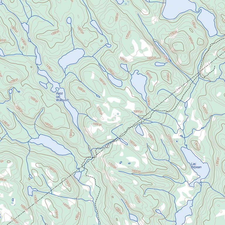 Lac Sédillot, QC (022F11 Toporama) Map by Natural Resources Canada ...
