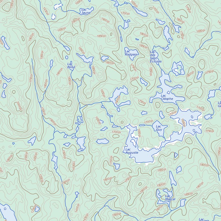 Lac Vermont, QC (022D14 Toporama) Map by Natural Resources Canada ...