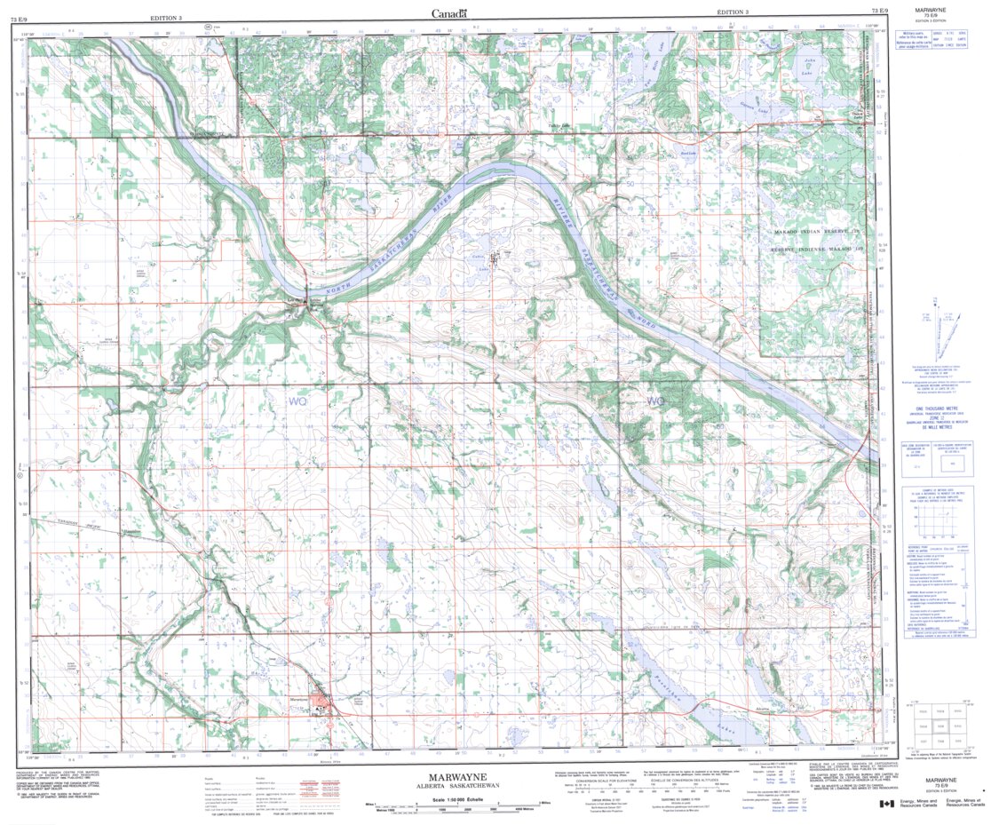 Marwayne, AB (073E09 CanMatrix) Map by Natural Resources Canada ...