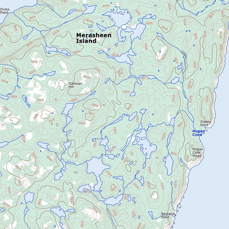 Merasheen, NL (001M08 Toporama) Map by Natural Resources Canada ...