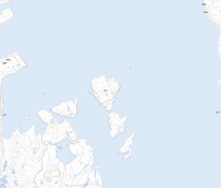 Mikkelsen Islands, NU (078B09 Toporama) Map by Natural Resources Canada ...