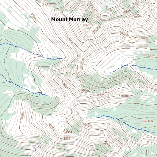 Mount Murray, YT (105A15 Toporama) Map by Natural Resources Canada ...