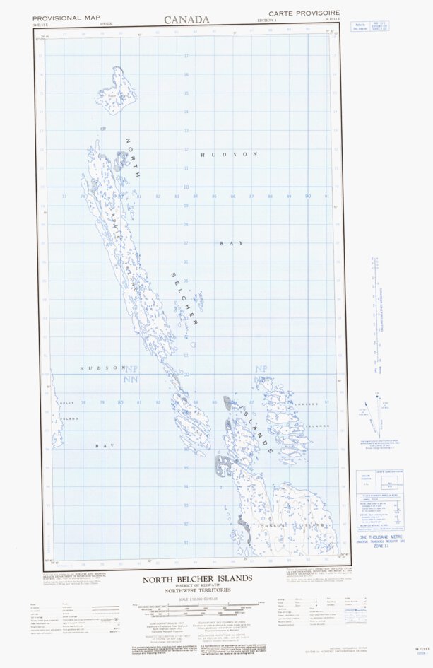 North Belcher Islands East, NU (034D13_E CanMatrix) Map by Natural ...