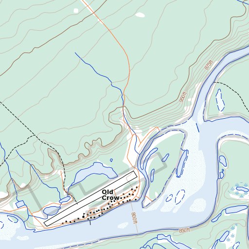 Old Crow (116O12 Toporama) Map by Natural Resources Canada | Avenza Maps