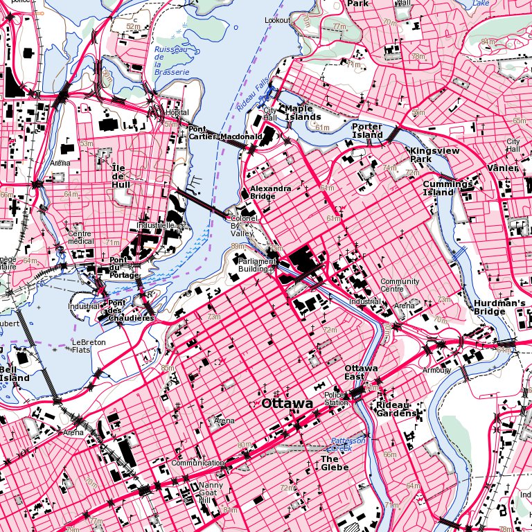Ottawa, ON (031G05 Toporama) Map by Natural Resources Canada | Avenza Maps