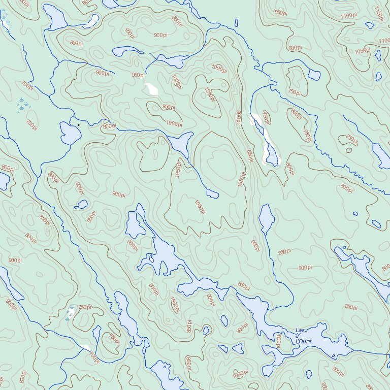 Rivière Alex, QC (022D13 Toporama) Map by Natural Resources Canada ...