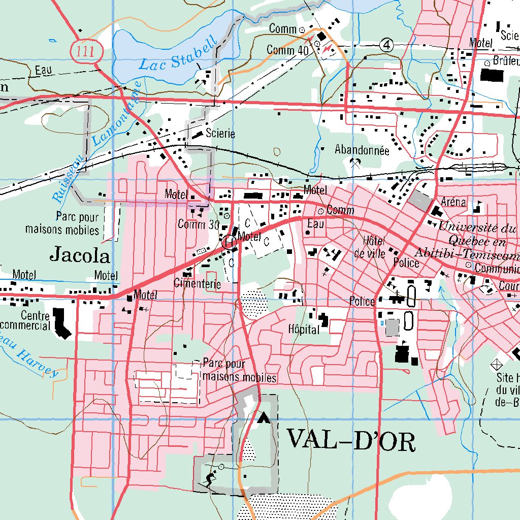 Val-D'Or, QC (032C04 CanMatrix) Map by Natural Resources Canada ...