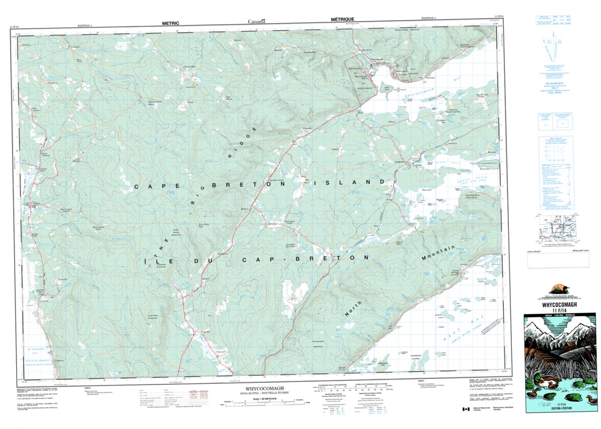 Whycocomagh, NS (011F14 CanMatrix) Map by Natural Resources Canada ...