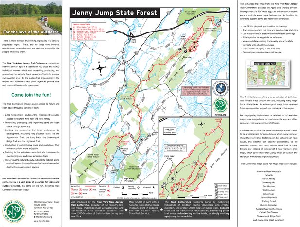 Jenny Jump State Forest - NJ State Parks Map by New York-New Jersey ...