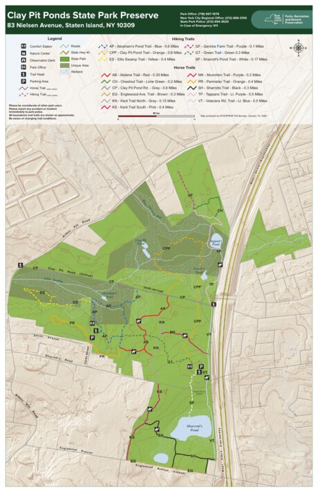 Clay Pit Ponds State Park Preserve Trail Map by New York State Parks ...