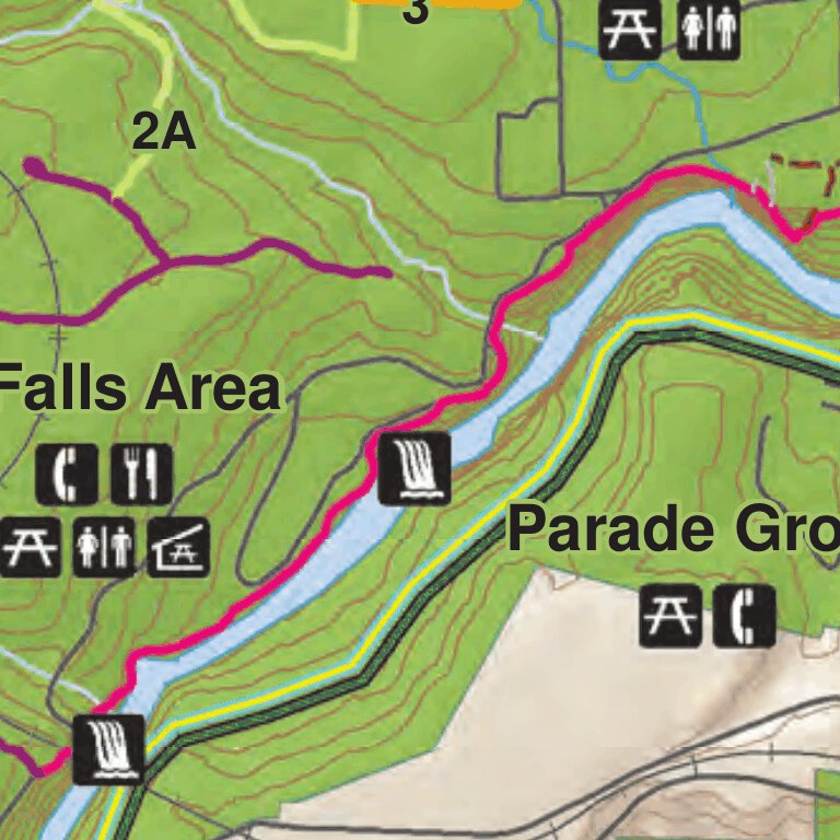 Letchworth State Park Trail Map South by New York State Parks | Avenza Maps