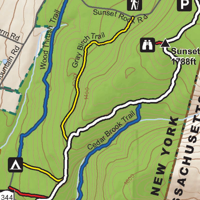 Taconic State Park Trail Map North by New York State Parks | Avenza Maps
