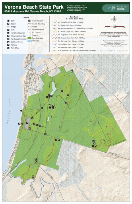 Verona Beach State Park Trail Map by New York State Parks | Avenza Maps