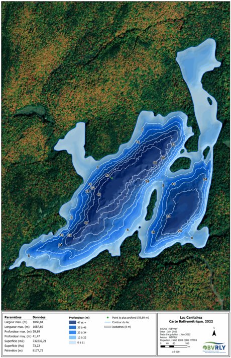 Lac Canitchez (Saint-Alexis-des-Monts) Map by OBVRLY | Avenza Maps
