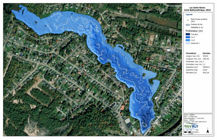 Lac Saint-Alexis (Saint-Alexis-des-Monts) Map by OBVRLY | Avenza Maps