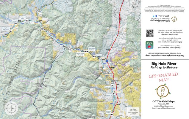 Big Hole River Fishtrap to Melrose Map by Off The Grid Maps | Avenza Maps