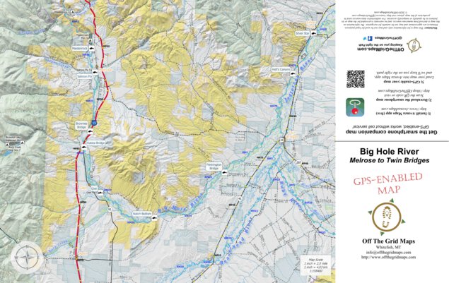 Big Hole River Melrose to Twin Bridges Map by Off The Grid Maps ...