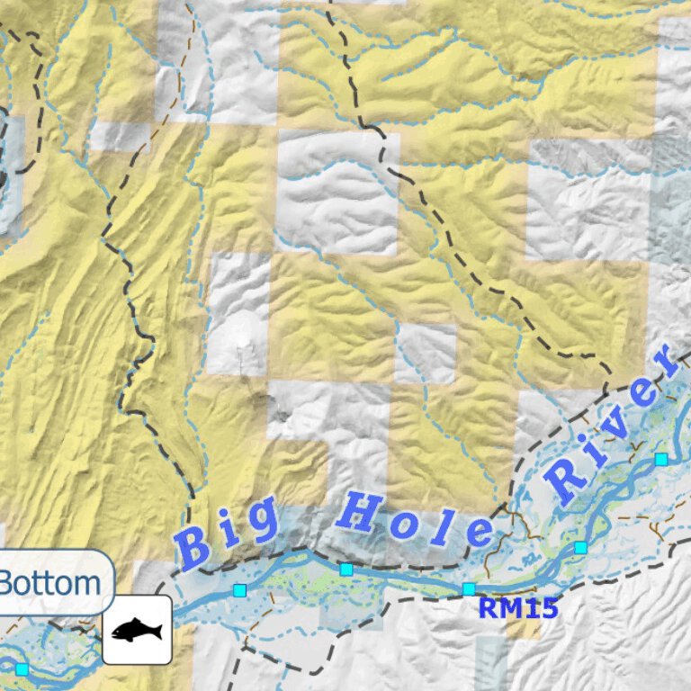 Big Hole River Melrose to Twin Bridges Map by Off The Grid Maps ...