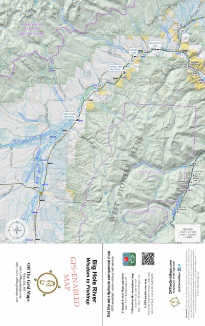 Big Hole River Wisdom to Fishtrap Map by Off The Grid Maps | Avenza Maps