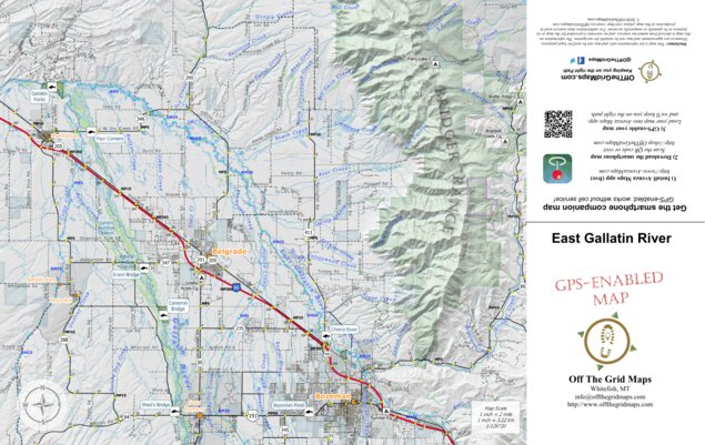 East Gallatin River Map by Off The Grid Maps | Avenza Maps