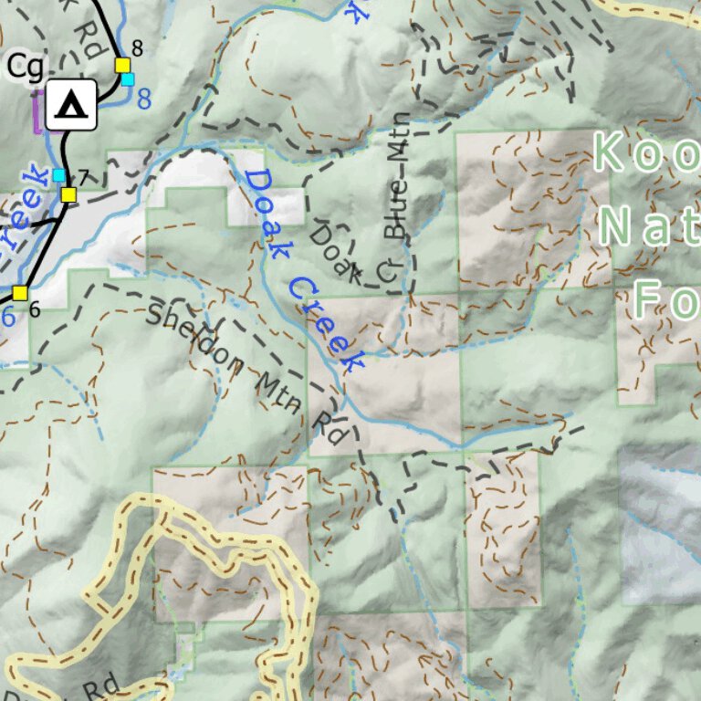 Kootenai River Libby Dam to Kootenai Falls Map by Off The Grid Maps ...