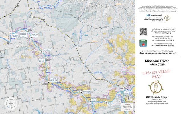 Missouri River White Cliffs Map by Off The Grid Maps | Avenza Maps