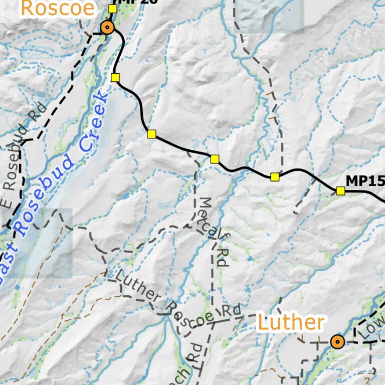 Rosebud Creek Map by Off The Grid Maps | Avenza Maps