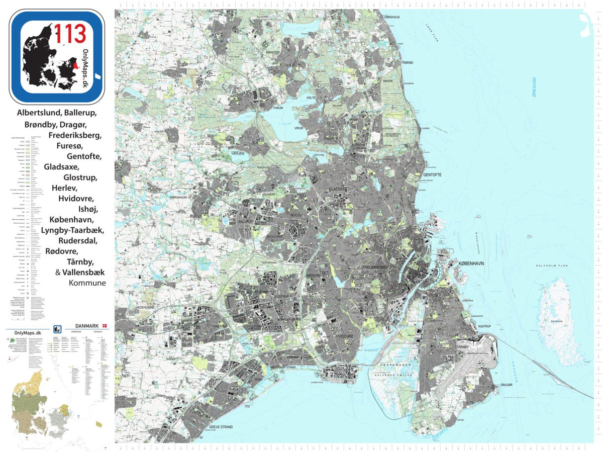 113_Region_Hovedstaden_DK Map by OnlyMaps.dk | Avenza Maps