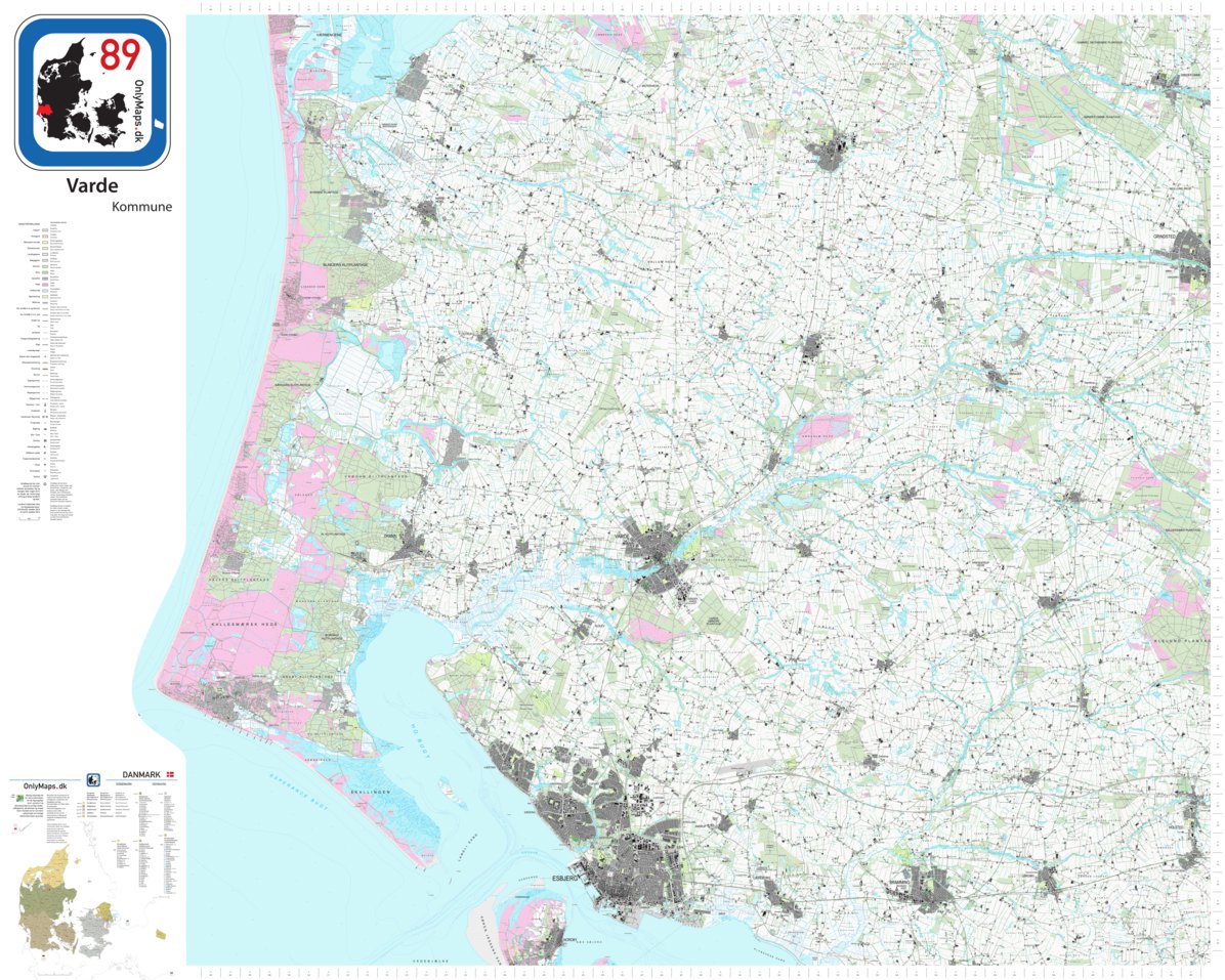 89_Varde_kommune_DK Map by OnlyMaps.dk | Avenza Maps