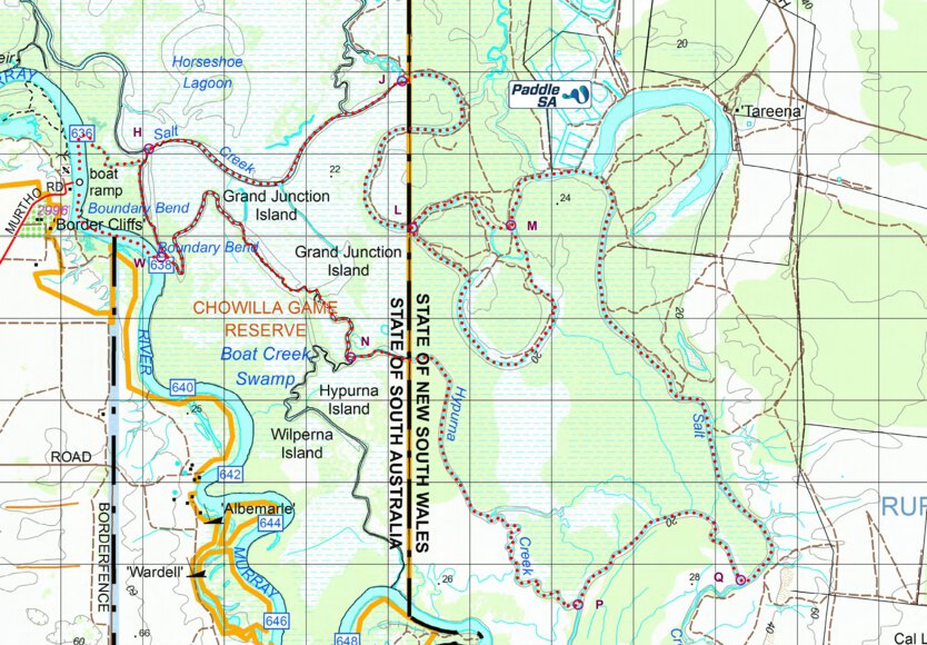 PaddleSA Grand Junction Island Loop Trail Map by PaddleSA | Avenza Maps