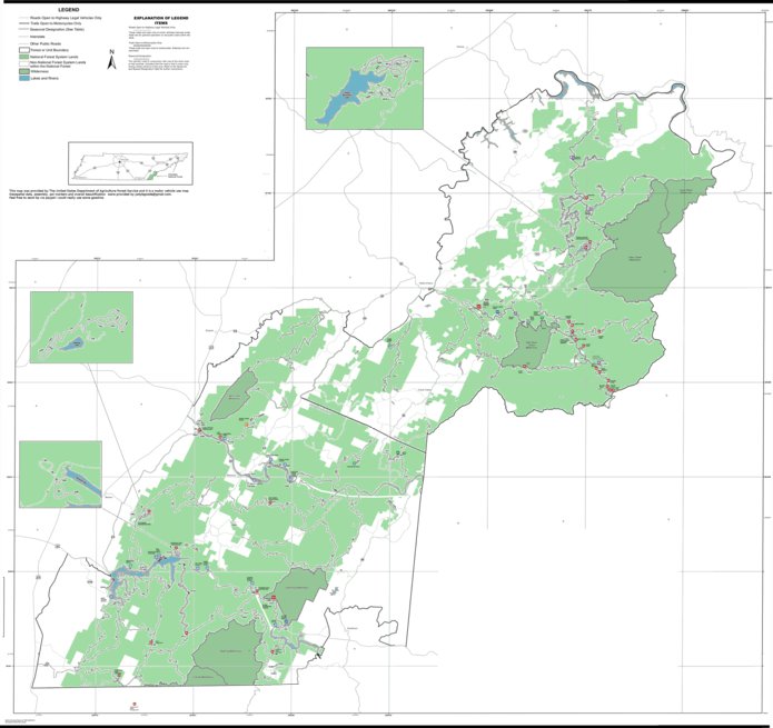 Cherokee National Forest South Map by Panhandler | Avenza Maps