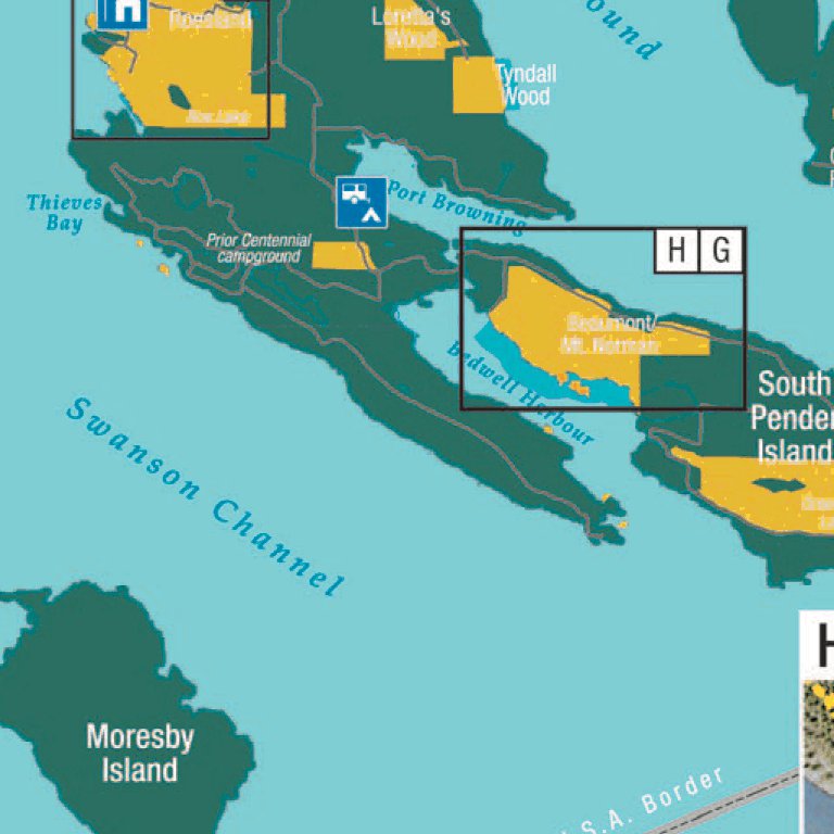 Gulf Islands National Park - With Insets Map by Parks Canada | Avenza Maps