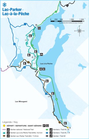 La Mauricie National Park - Lac-Parker and Lac-a-la-Peche Map by Parks ...