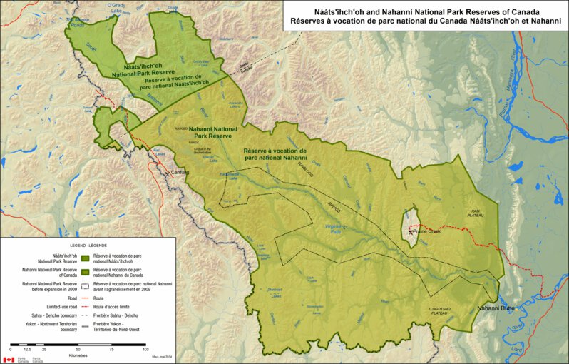Naats'ihch'oh National Park - Full Park Map and Nahanni Park by Parks ...
