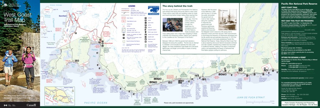 Pacific Rim National Park - West Coast Trail Part 1 Map by Parks Canada ...