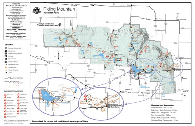 Riding Mountain National Park - Full Park Map by Parks Canada | Avenza Maps