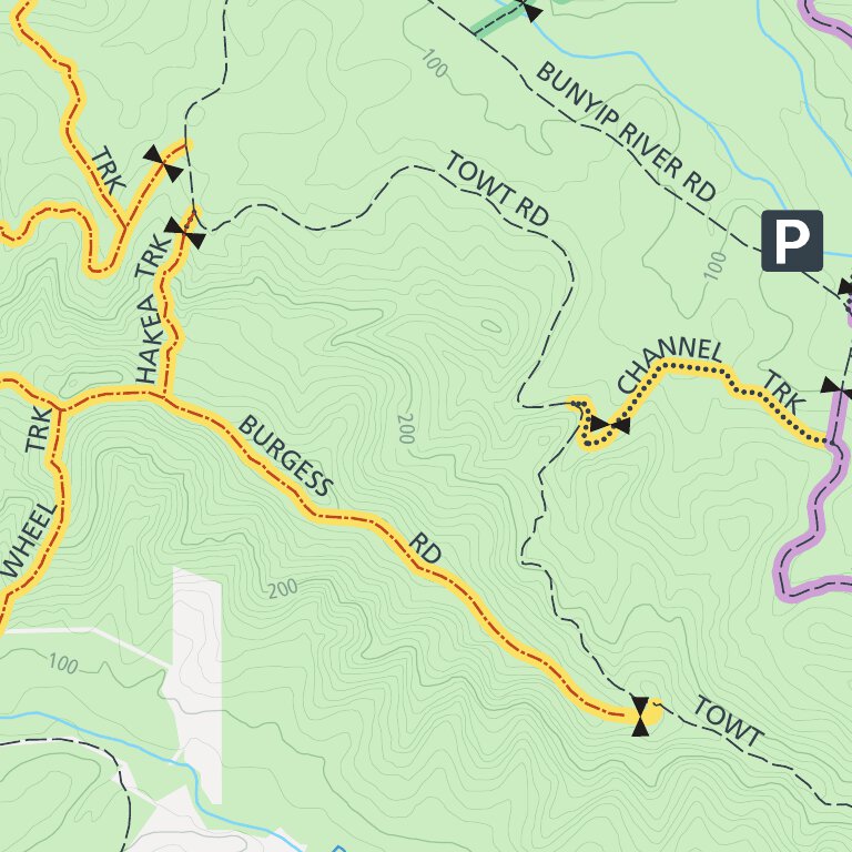 Bunyip State Park Visitor Guide Map by Parks Victoria | Avenza Maps