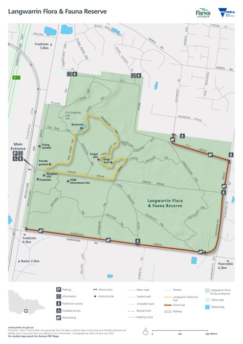 Langwarrin Flora & Fauna Reserve Visitor Guide Map by Parks Victoria ...