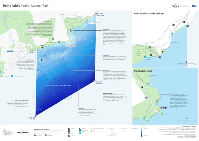 Point Addis Marine National Park Visitor Guide Map by Parks Victoria ...