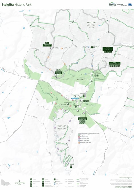 Steiglitz Historic Park Visitor Guide Map by Parks Victoria | Avenza Maps