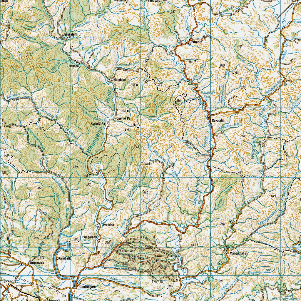 New Zealand 1:250K North Island Map by Paul Johnson - Offline Maps ...