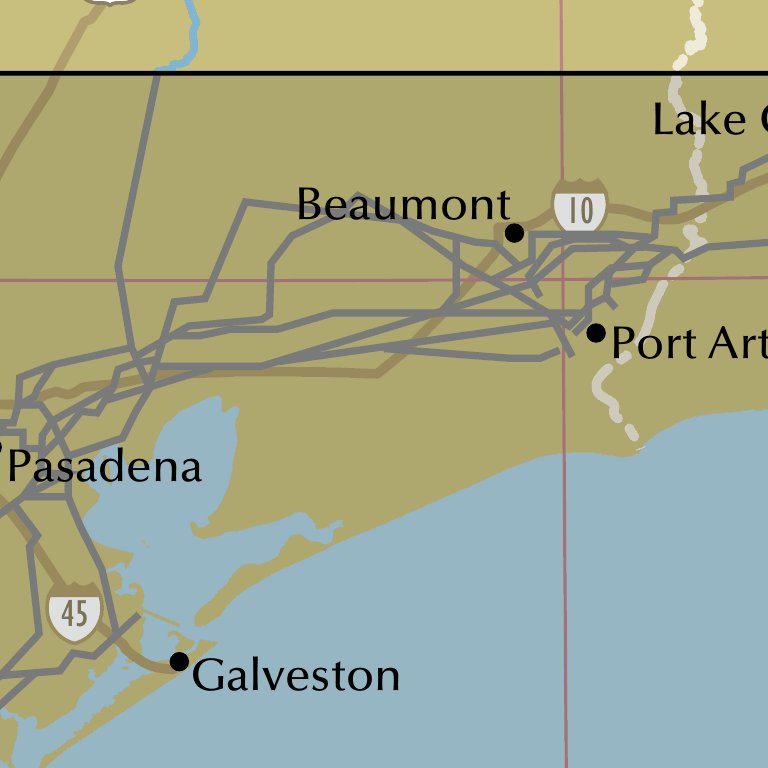 E1 Gulf Coast Ethylene Systems Overview Map by PetroChem Wire | Avenza Maps