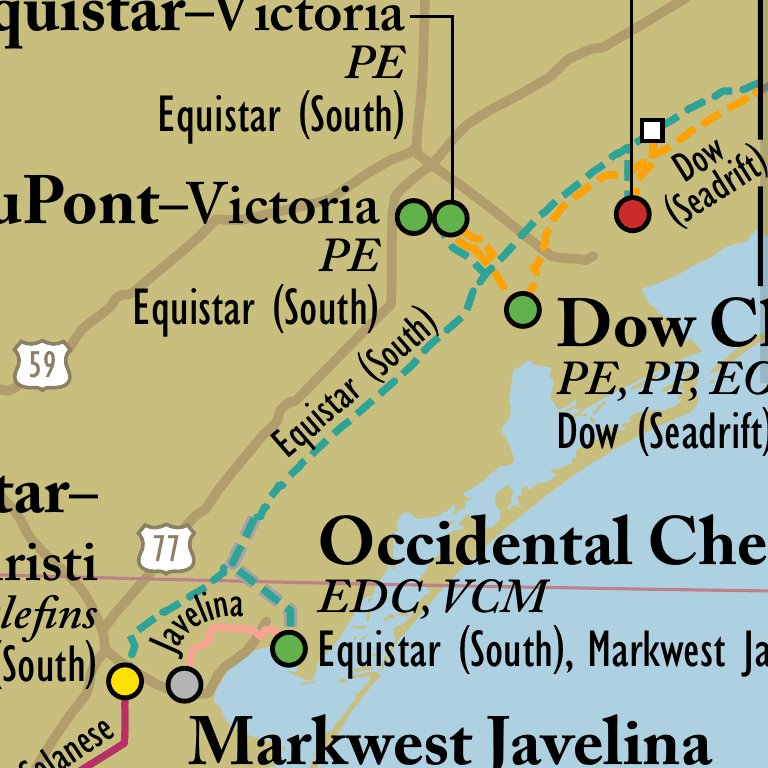 E1 Gulf Coast Ethylene Systems Overview Map by PetroChem Wire | Avenza Maps