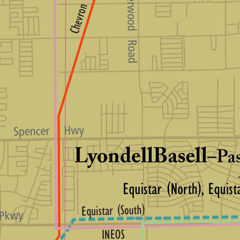 E4 La Porte to Pasadena Ethylene Systems Map by PetroChem Wire | Avenza ...