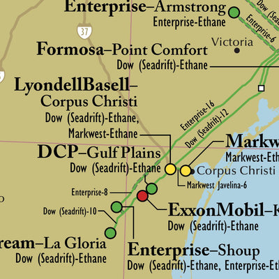T1 Gulf Coast Ethane Systems Overview Map by PetroChem Wire | Avenza Maps