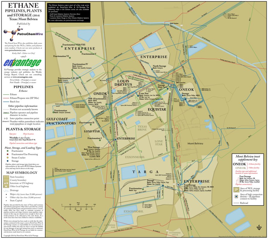 T4 Mont Belvieu Ethane Systems Map by PetroChem Wire | Avenza Maps