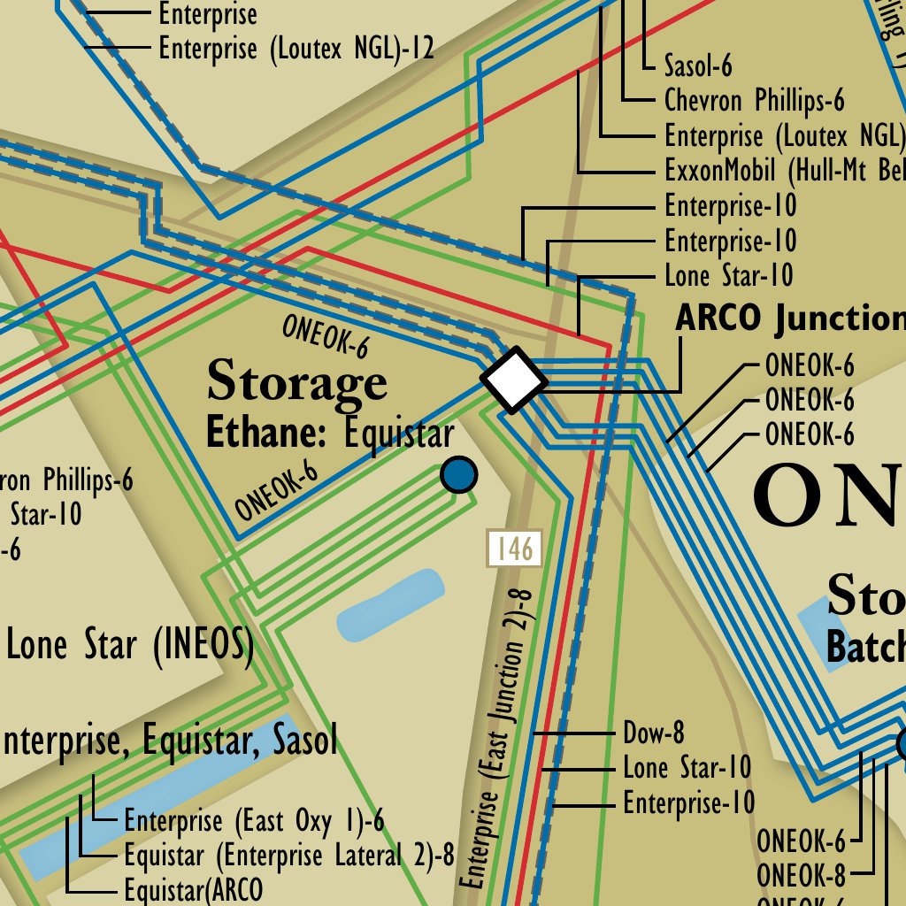 T4 Mont Belvieu Ethane Systems Map by PetroChem Wire | Avenza Maps